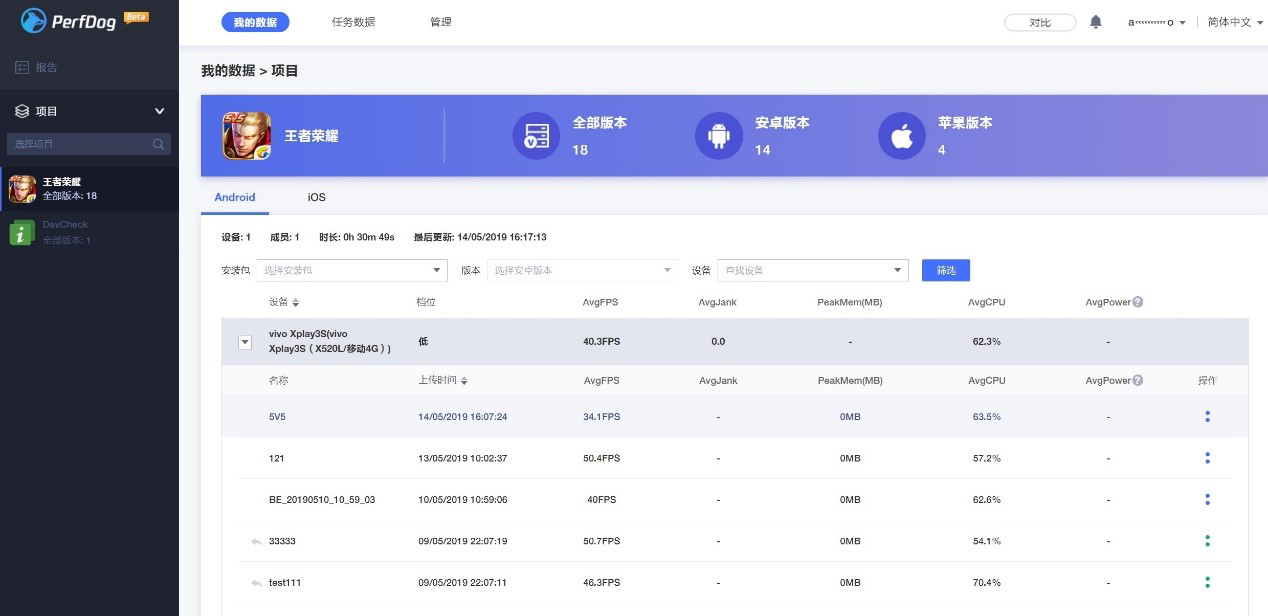 App性能测试利器——Perfdog | Sutune